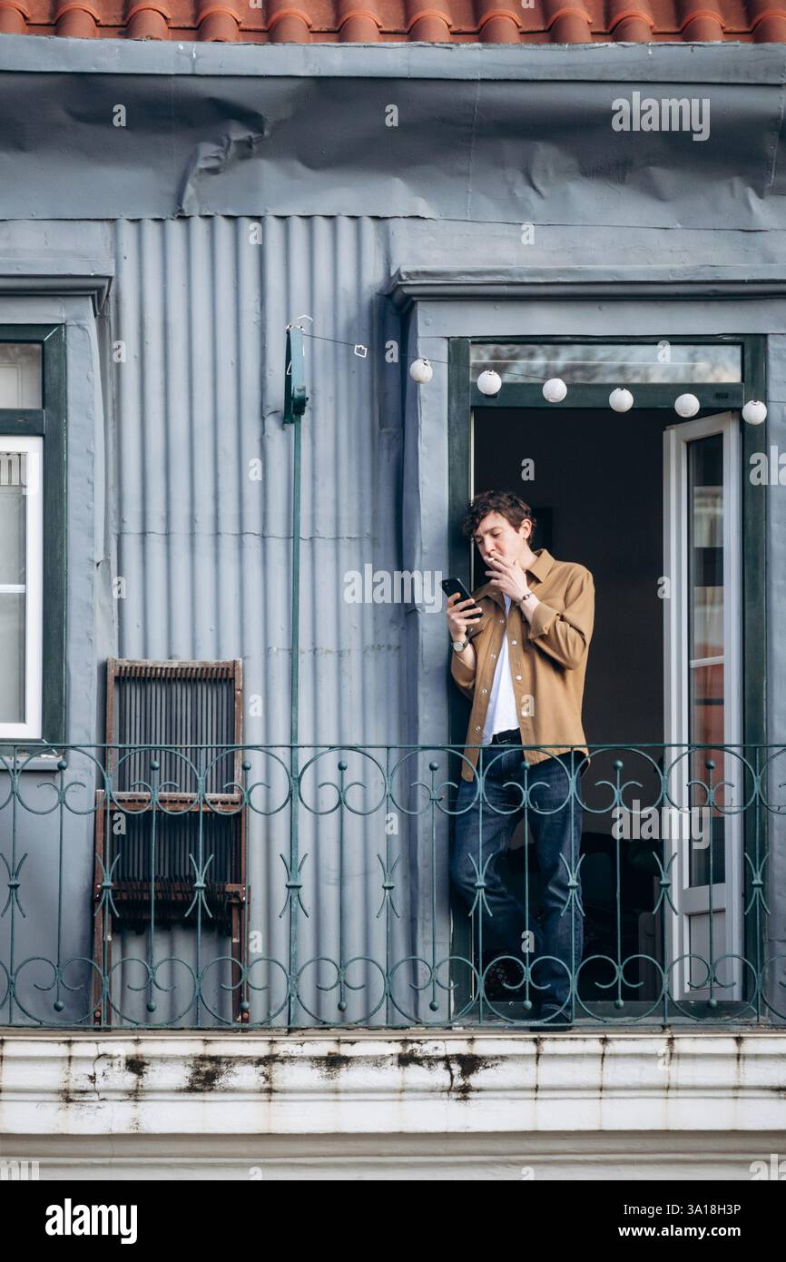 Lisbon, Portugal - December 28, 2024: A mansard in the Alfama district ...