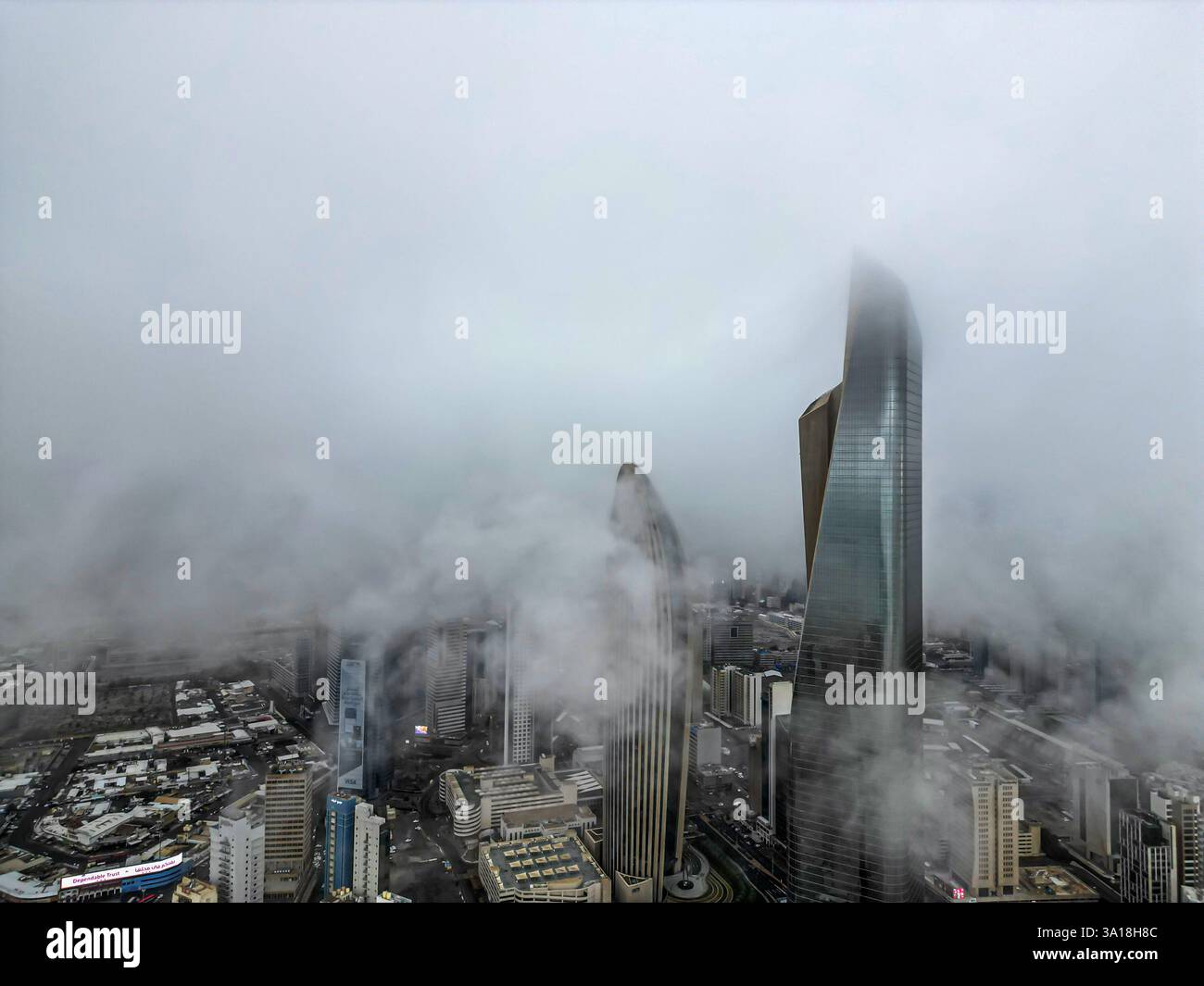 Kuwait City. 7th Mar, 2025. An aerial drone photo taken on March 7 ...