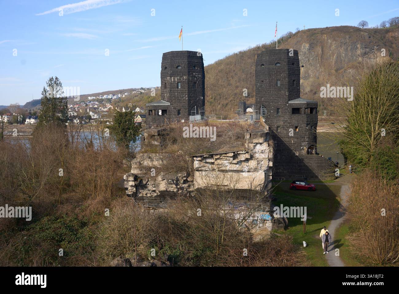 Remagen, Germany. 07th Mar, 2025. The ruins of Remagen Bridge 80 years ...