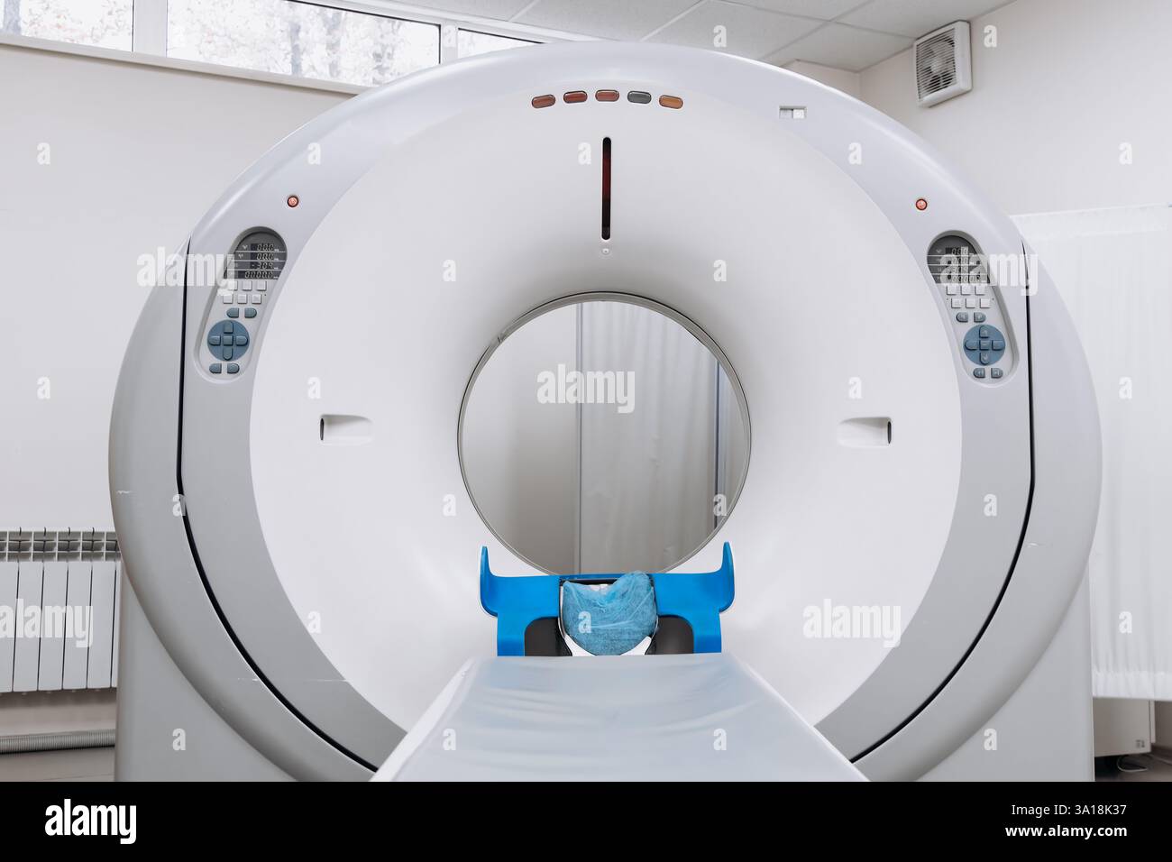 A medical CT or MRI machine is located in a diagnostic clinic ...