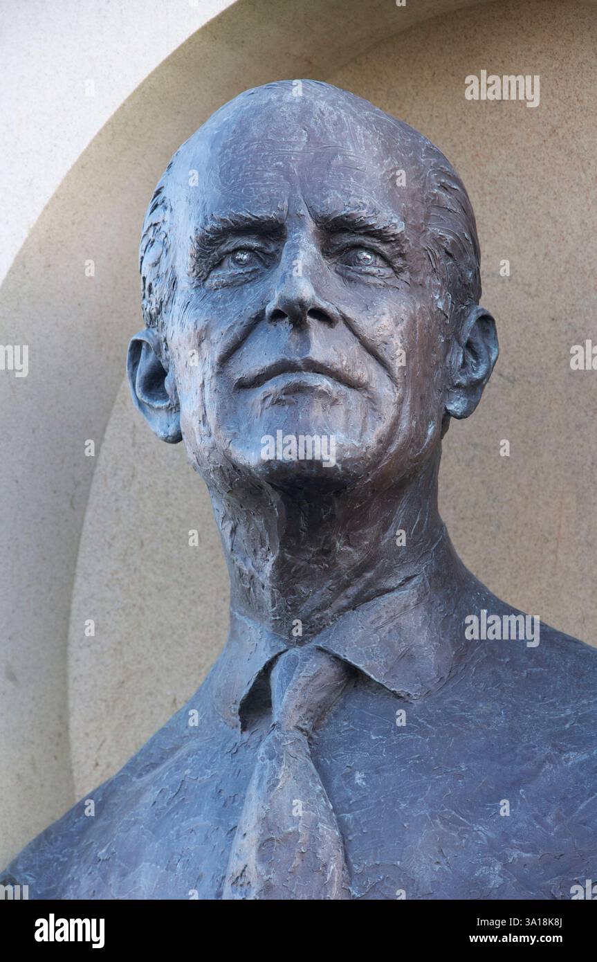 Memorial bronze bust of the late Prince Philip Duke of Edinburgh ...