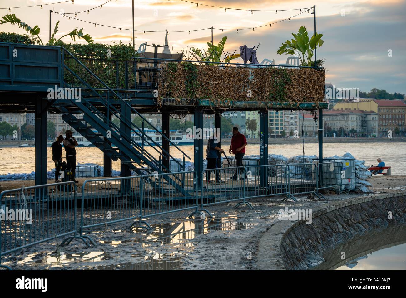 Budapest, Hungary - September 24, 2024: Mud Left by Flooding from Storm ...