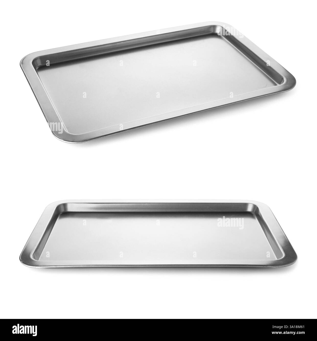 Baking tray on white background, collage. Bakeware Stock Photo - Alamy
