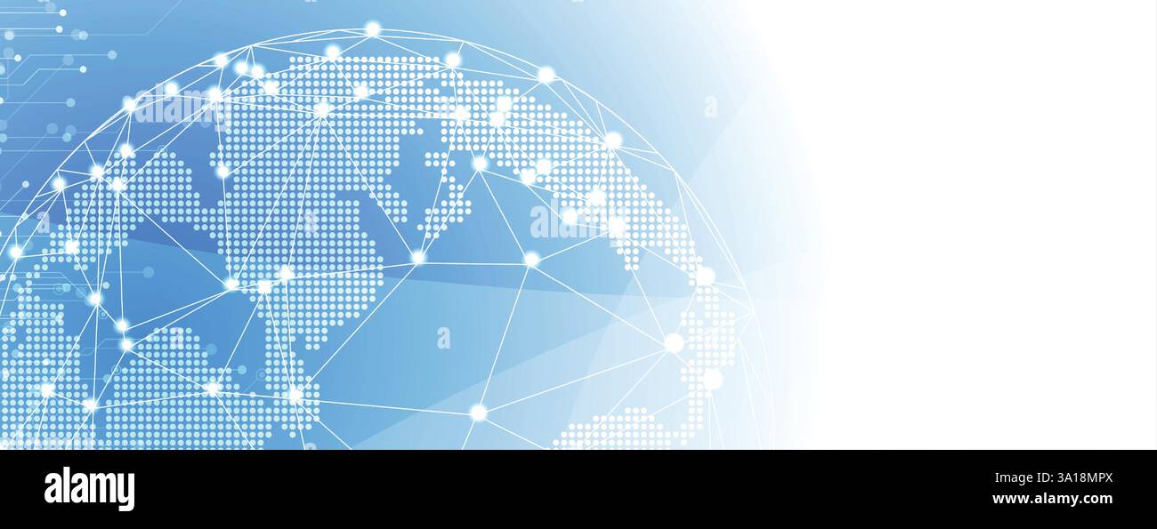 Technology data an network connection visual business background Stock ...