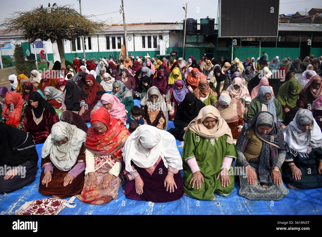 On March 7, 2025, Kashmiri Muslims women perform prayers at the Sheikh ...