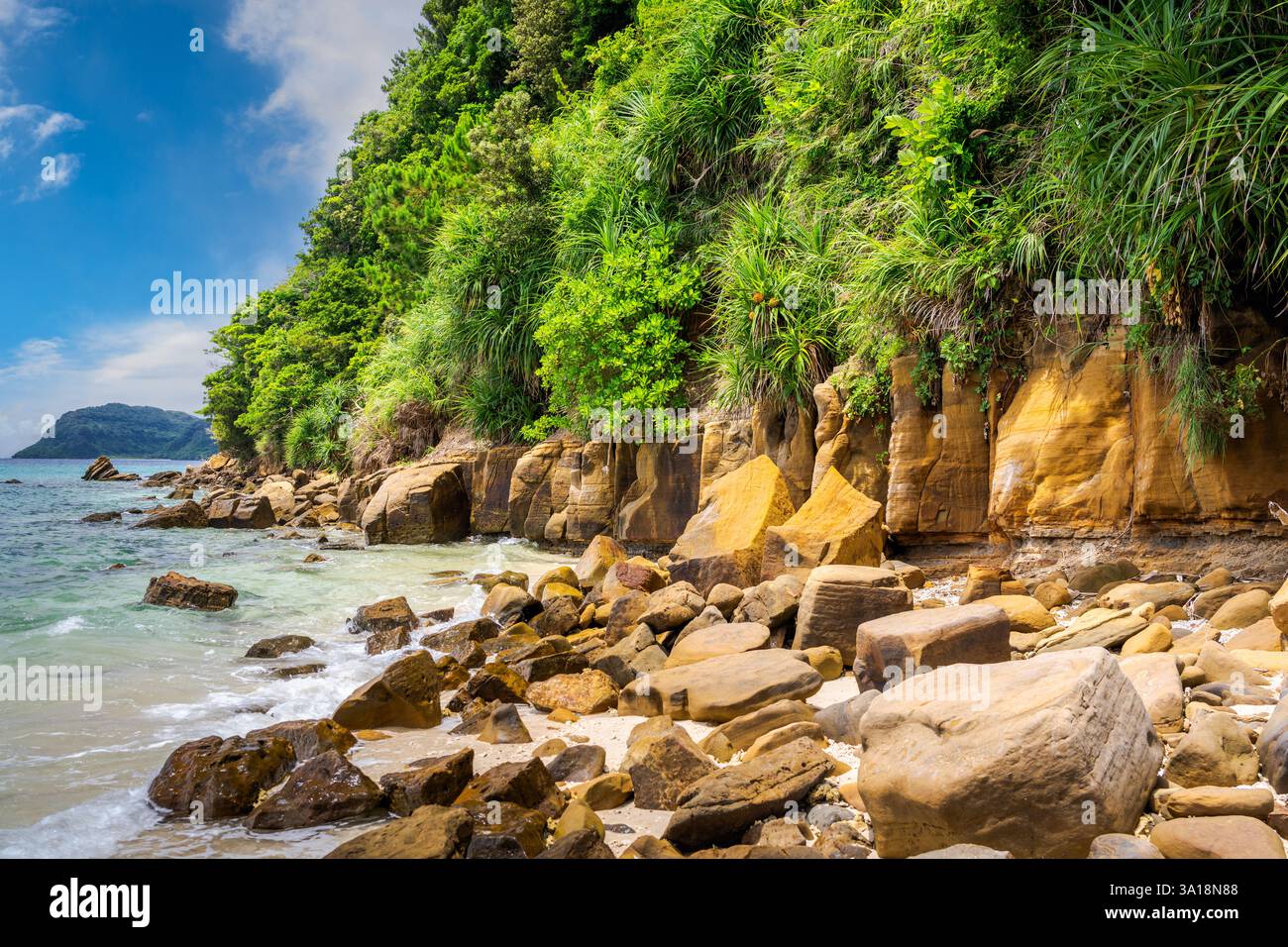 Ida Beach on the remote island of Iriomote, Okinawa, Japan Stock Photo ...