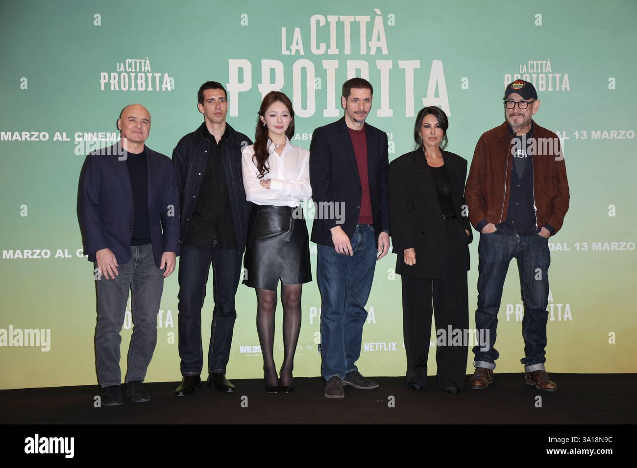 Italy. 06th Mar, 2025. Luca Zingaretti, Enrico Borello, Yaxi Liu ...