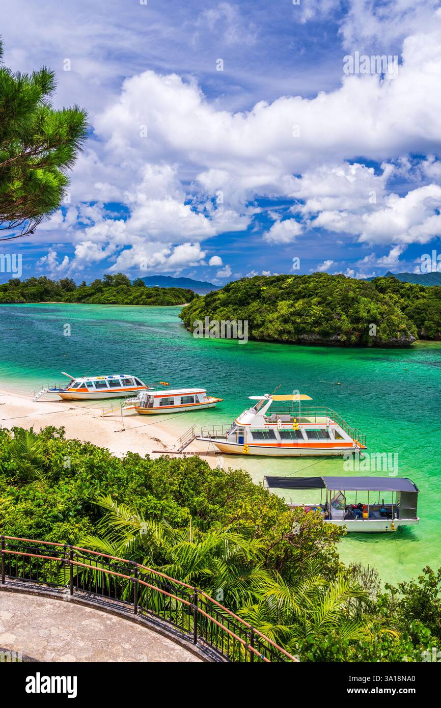 Kabira Bay, Ishigaki, Okinawa, Japan. The bay forms part of the ...