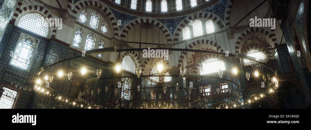 Panoramic view of interiors of a mosque, Rustem Pasha mosque, Istanbul, Turkey Stock Photo - Alamy