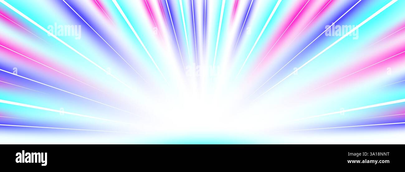 Abstract motion trails with energy burst. Bright purple blue light ...