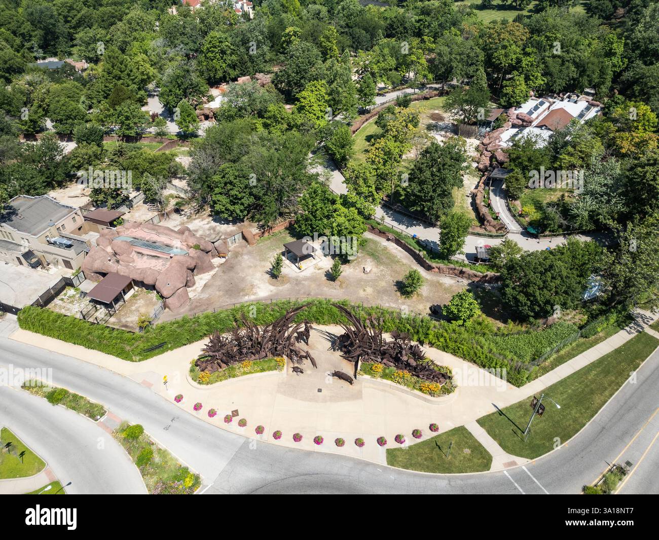 Animals Always Sculpture, Saint Louis Zoo, St Louis, MO, USA Stock ...