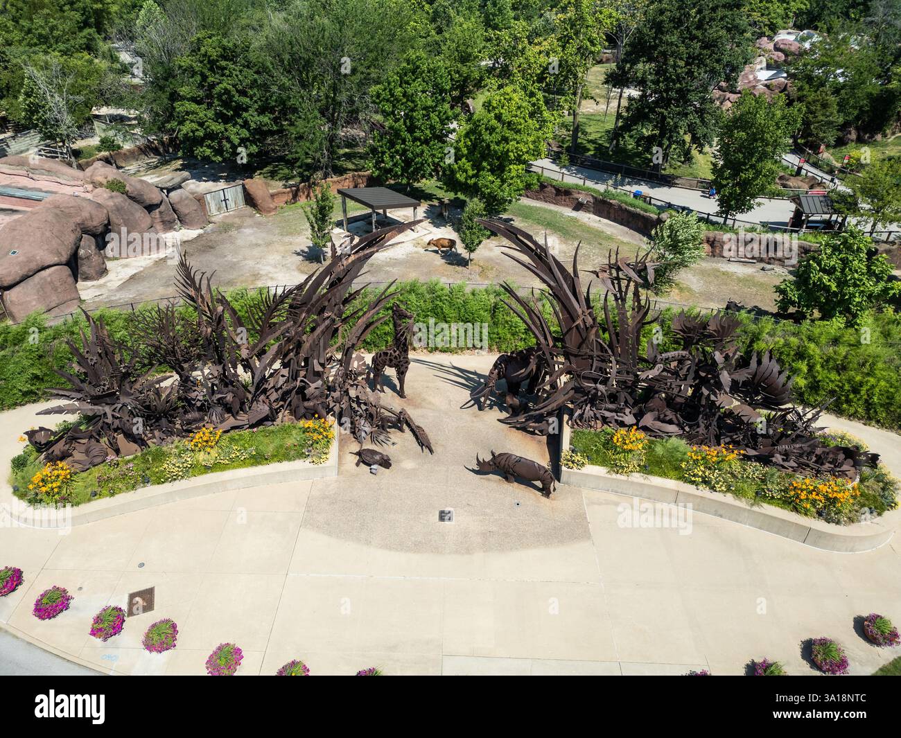 Animals Always Sculpture, Saint Louis Zoo, St Louis, MO, USA Stock ...