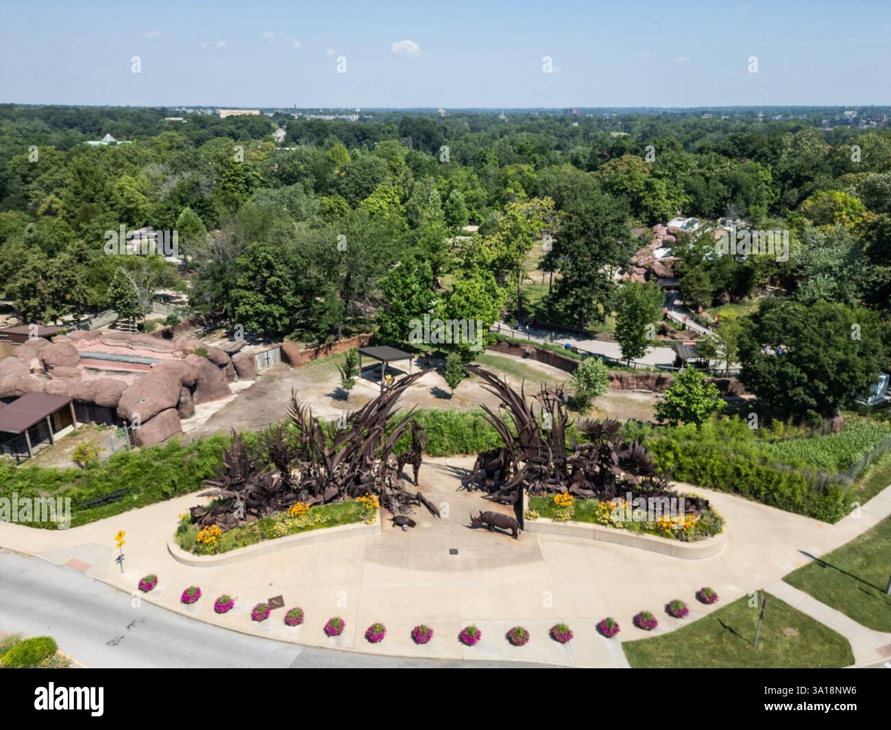 Animals Always Sculpture, Saint Louis Zoo, St Louis, MO, USA Stock ...