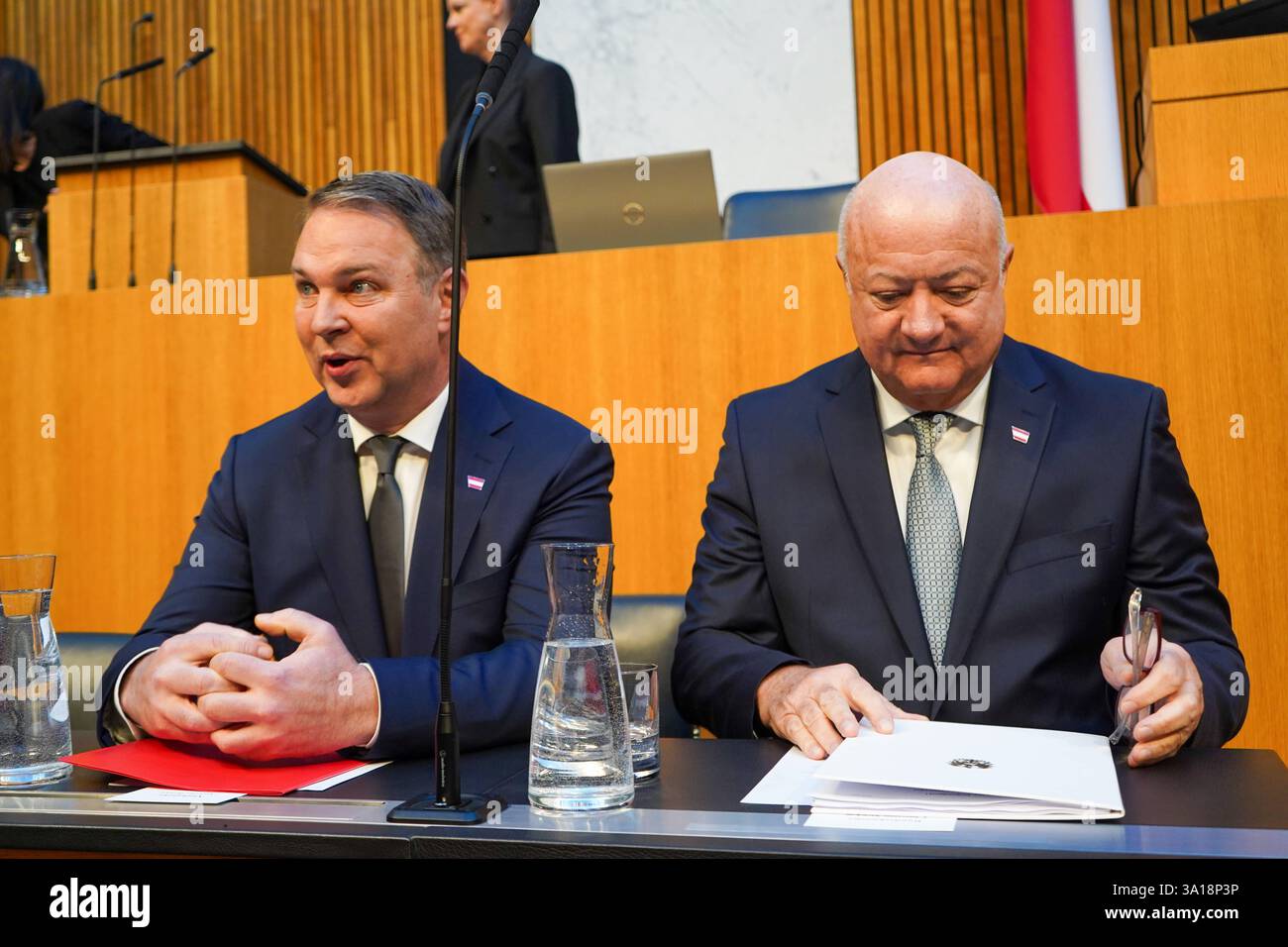 Wien, Europa, 7. März 2025, Nationalratssitzung - neue Bundesregierung Österreich stellt sich ...