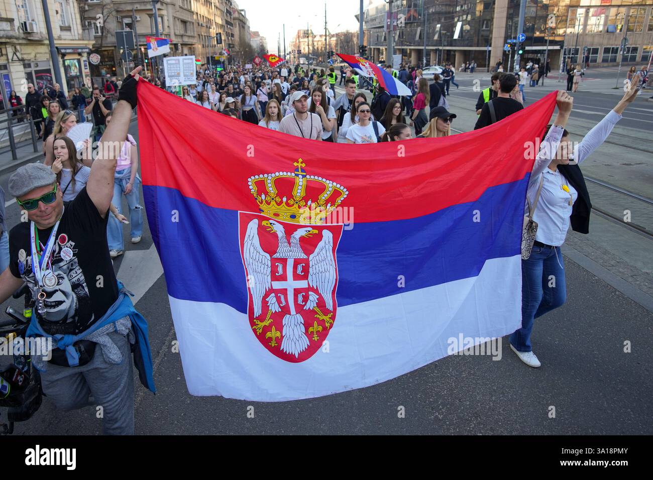 Students and citizens march to protest the deaths of 15 people killed ...