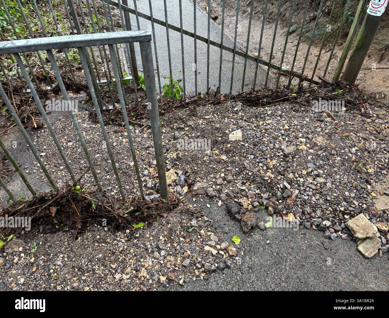 Silt left after flooding in Chard Somerset England uk 2025 Stock Photo ...