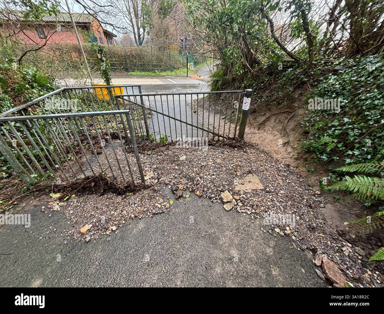 Silt left after flooding in Chard Somerset England uk 2025 Stock Photo ...