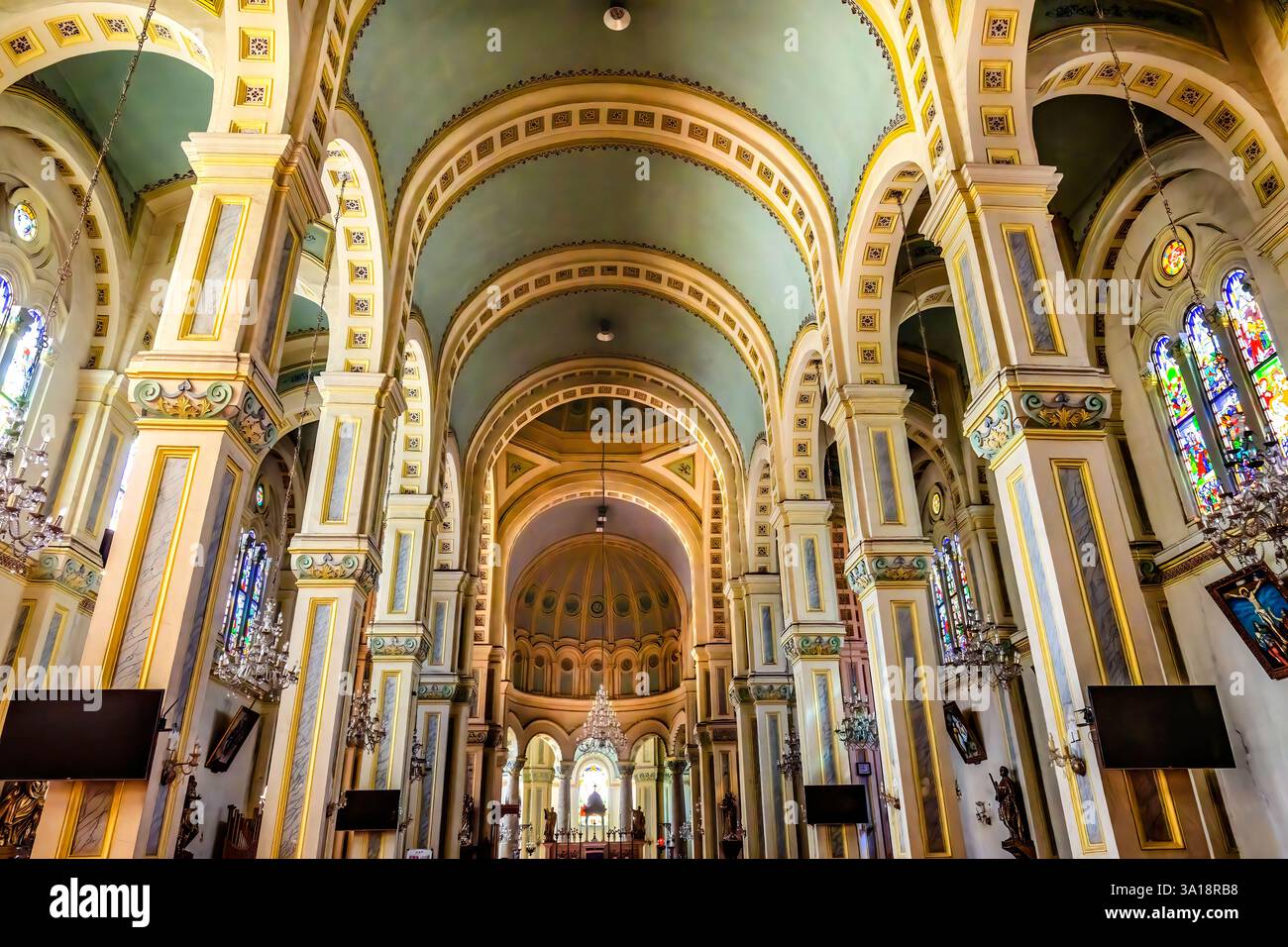Colorful Basilica St Joseph Cathedral Xikai Church Tianjin China. Roman ...