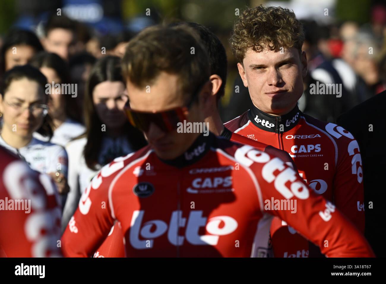 Siena, Italy. 07th Mar, 2025. Belgian Lennert Van Eetvelt of Lotto ...
