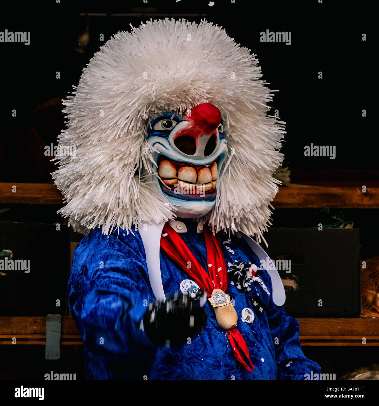 Basler Fasnacht parade (Cortege) with groups in full costume Stock ...