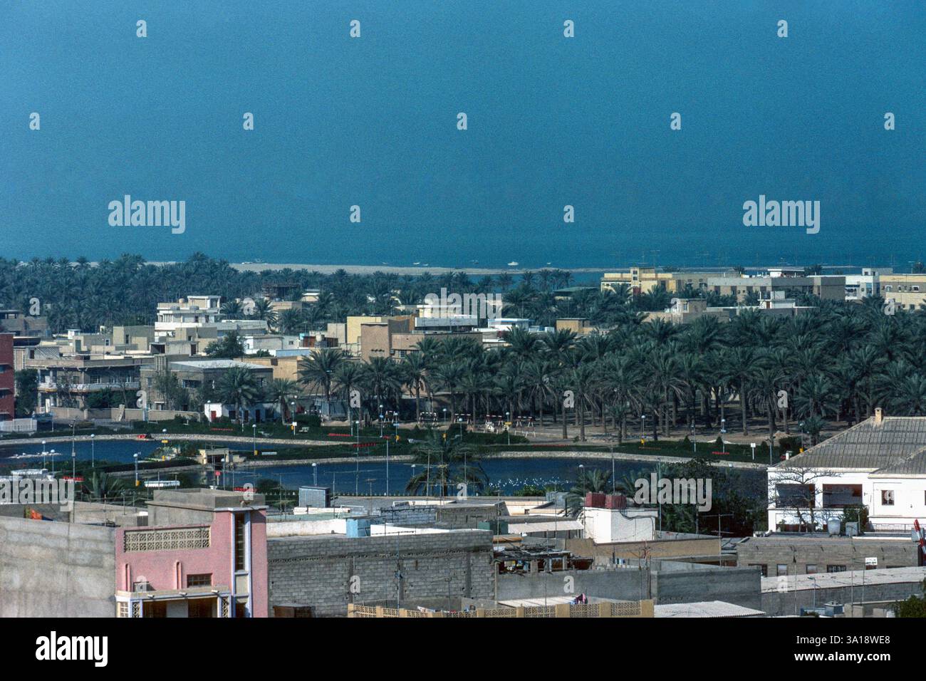 Bahrain 1979 – archival image of the Water Garden in Salmaniya District ...