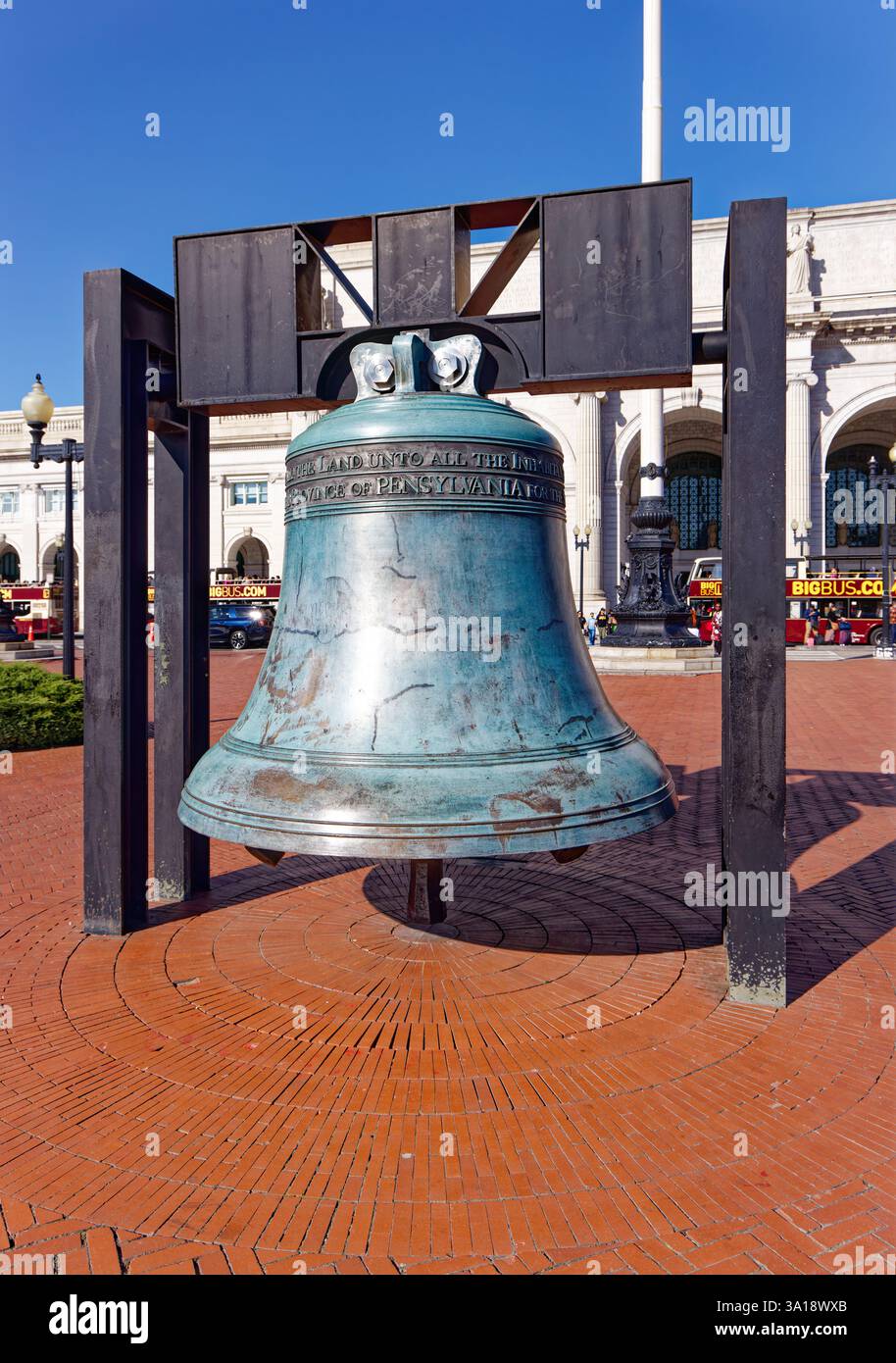 American Legion Freedom Bell, a replica of the Liberty Bell, in ...