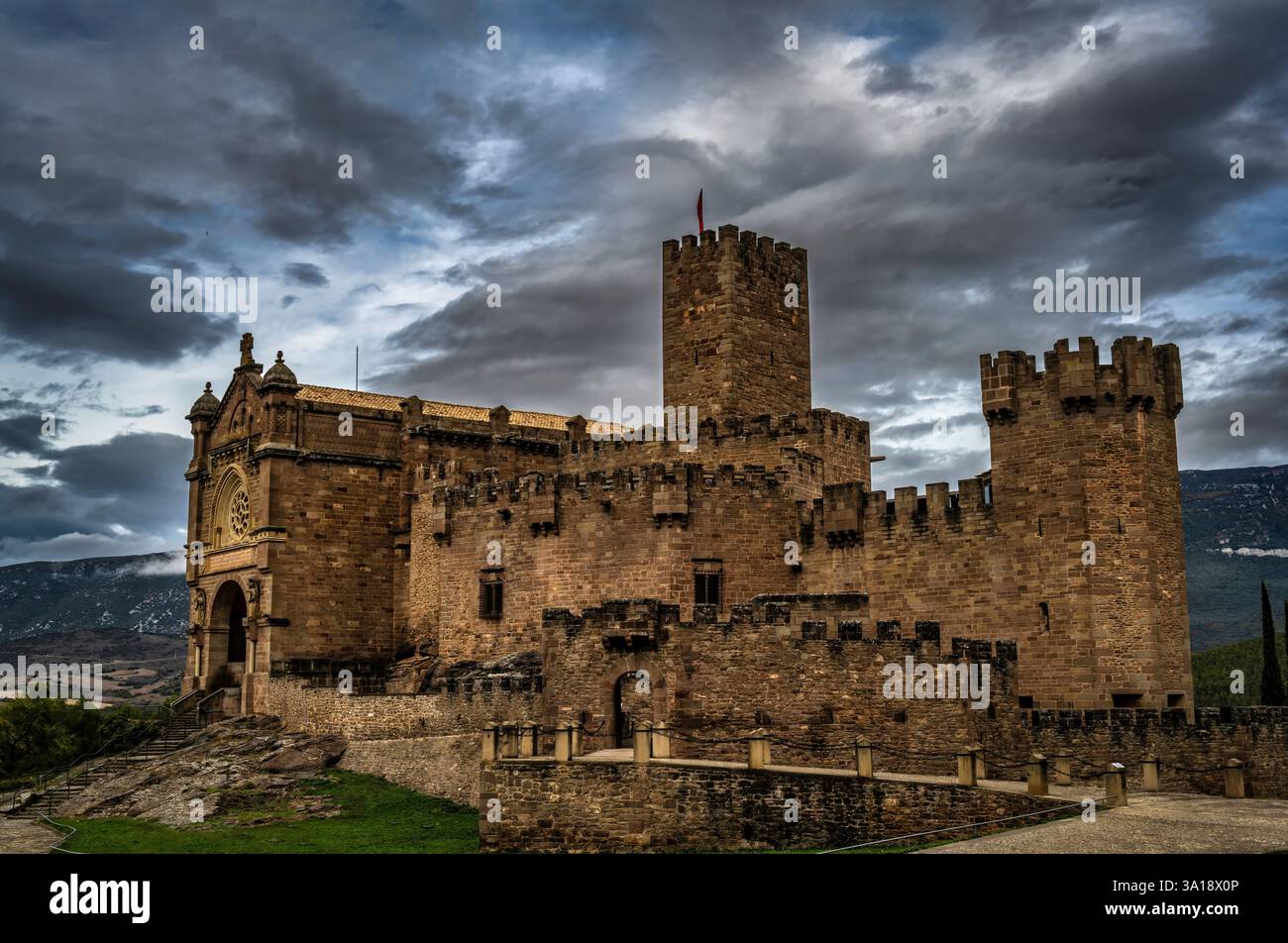 Castle of Xavier (Castillo de Javier), Navarre, Spain. October 2021 ...