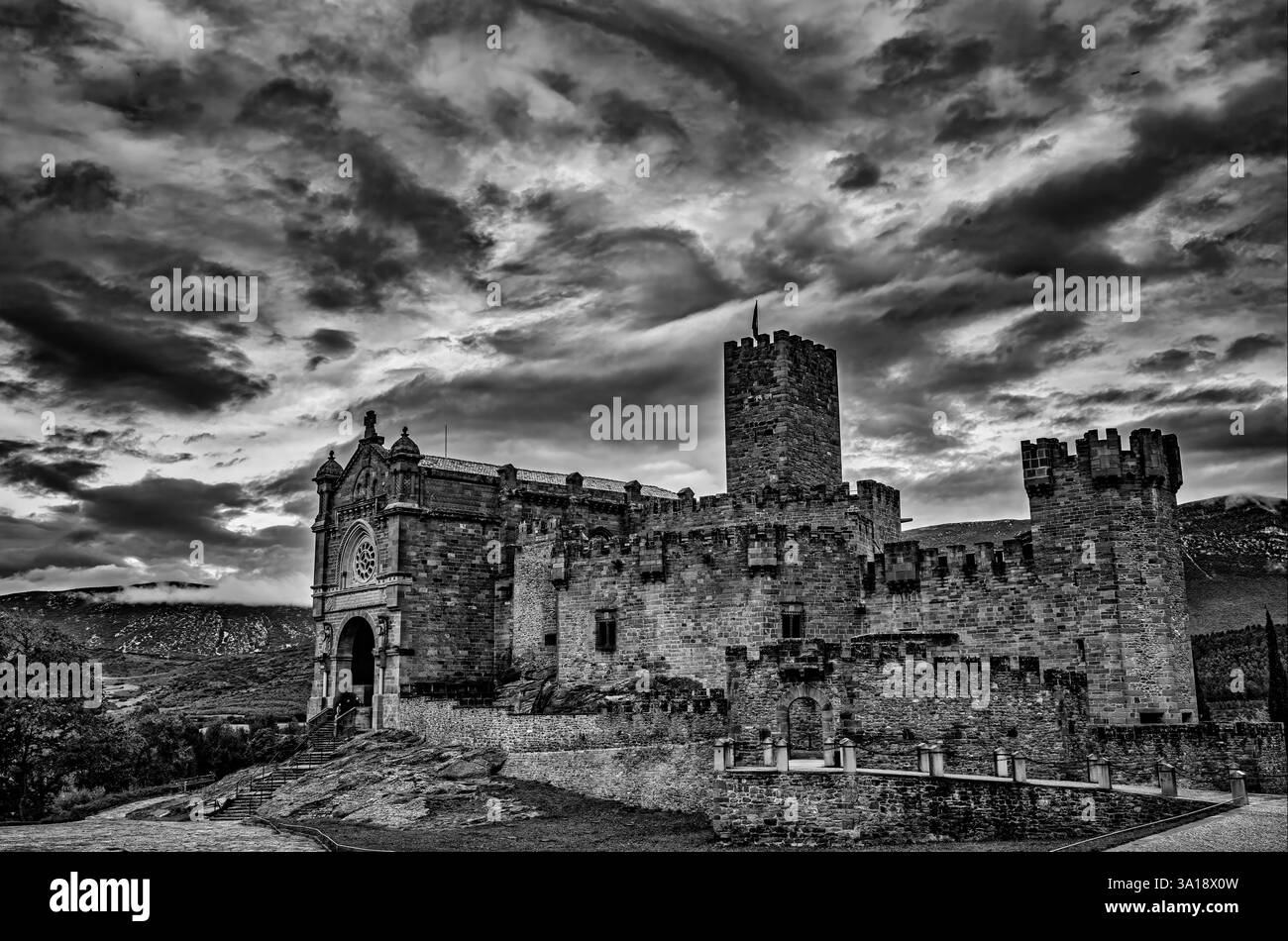 Castle of Xavier (Castillo de Javier), Navarre, Spain. October 2021 ...