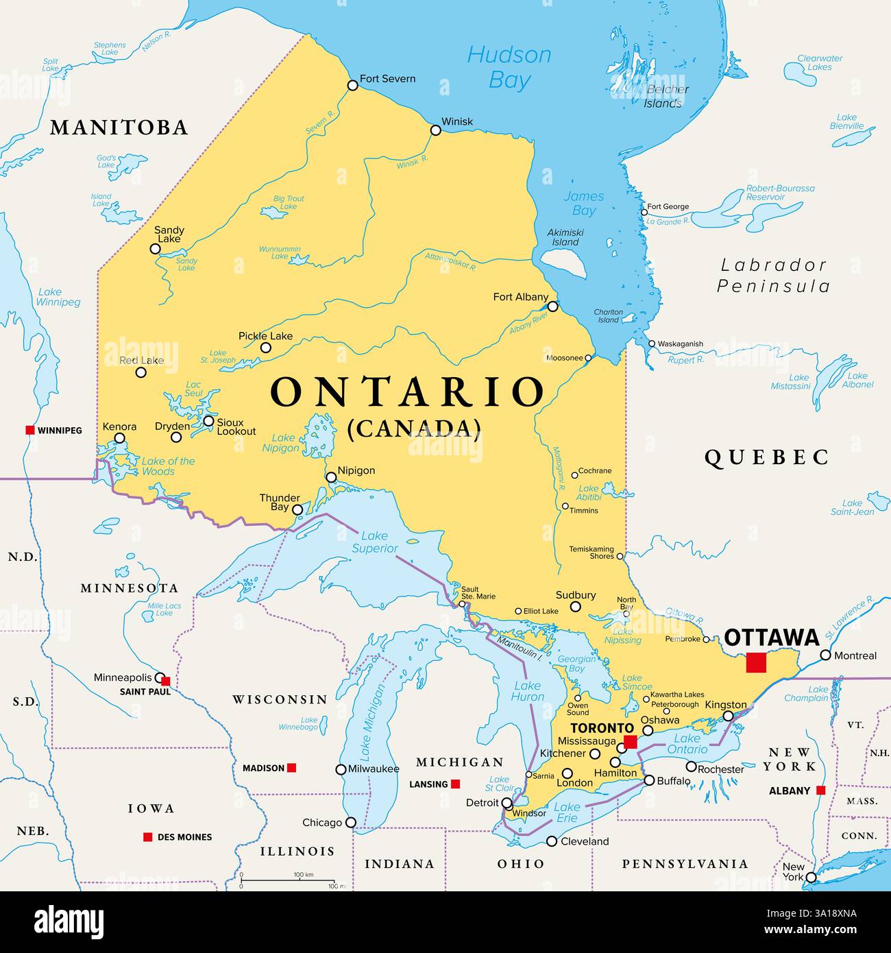 Quebec Ontario Map Free Maps Of Canada | Mapswire
