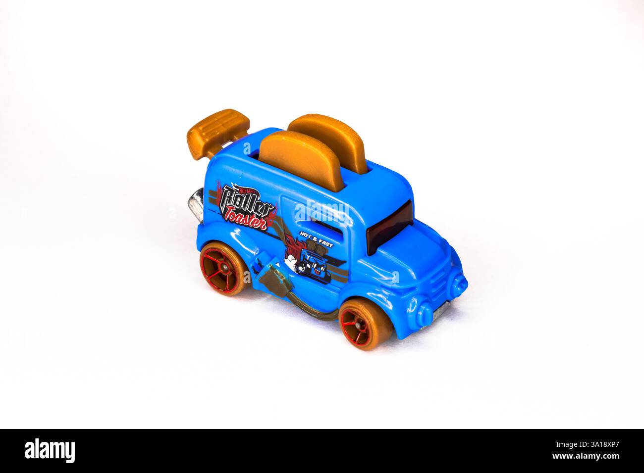 Hot Wheels Roller Toaster toy car isolated on white background Stock ...