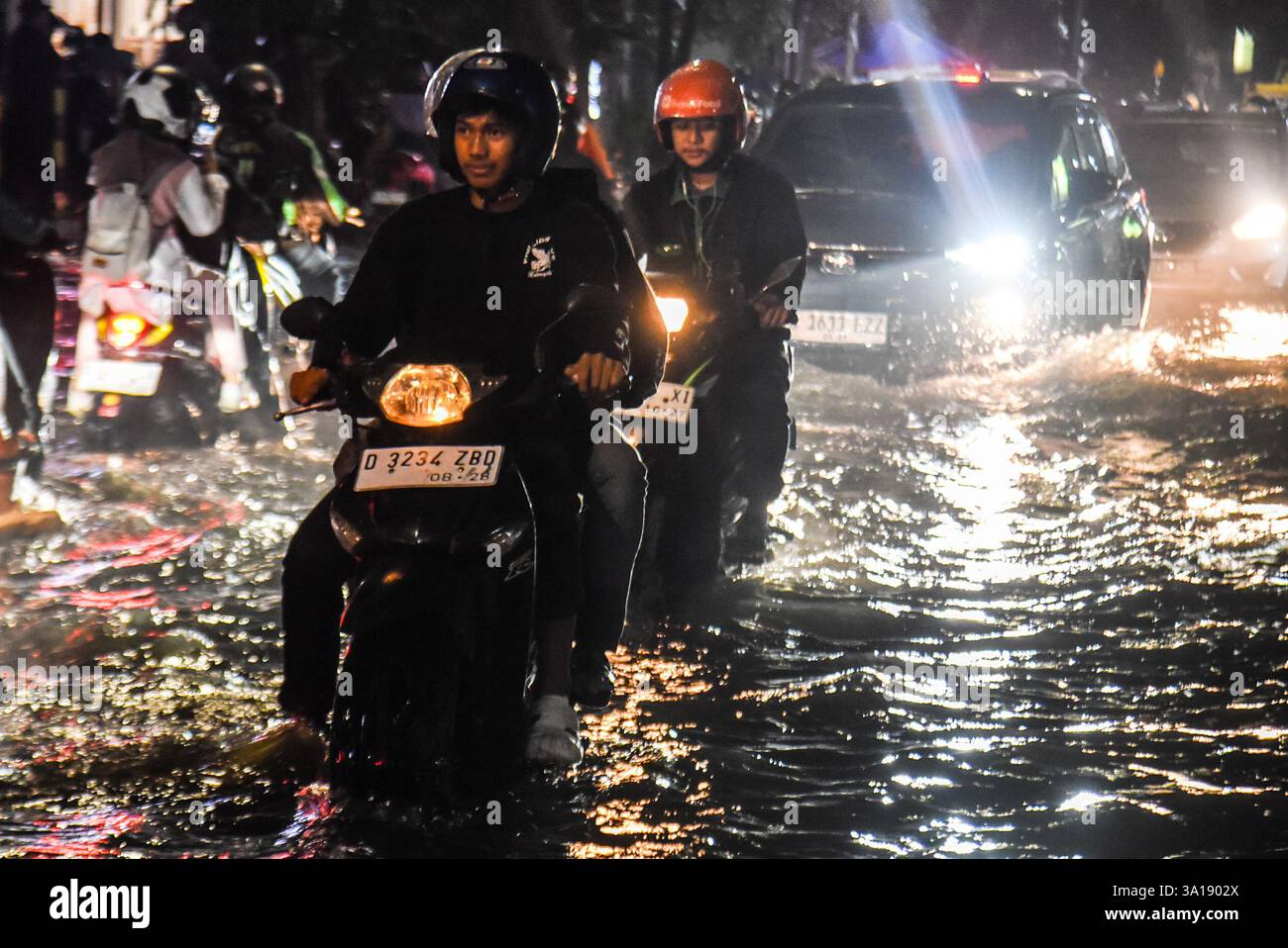 Bandung, West Java, Indonesia. 7th Mar, 2025. A number of motorcycles ...