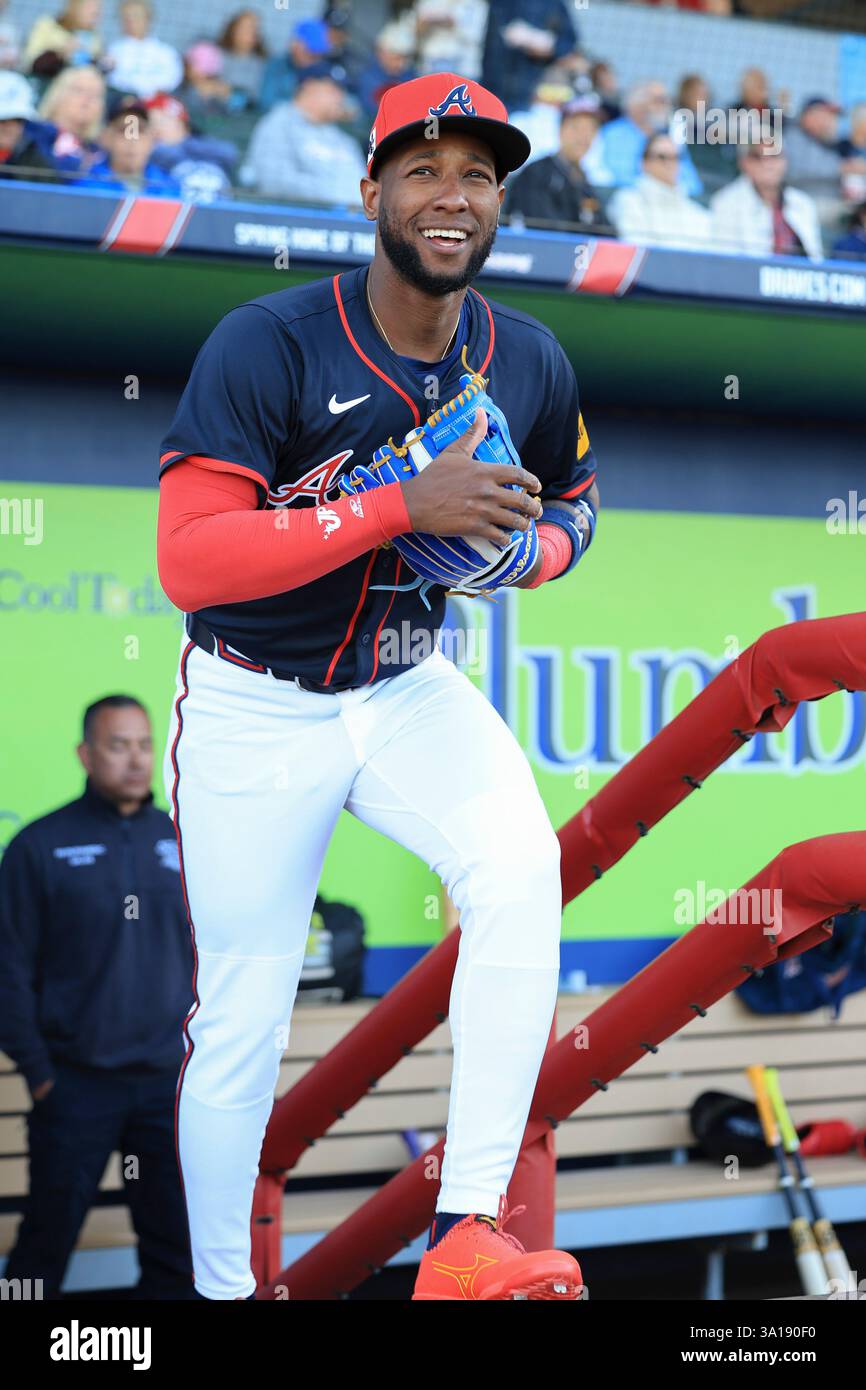 North Port, USA. 06th Mar, 2025. North Port FL USA; Atlanta Braves outfielder Jurickson Profar ...