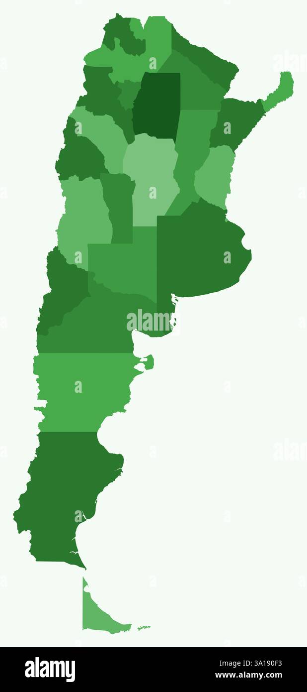 Map of Argentina with regions. Just a simple country border map with ...