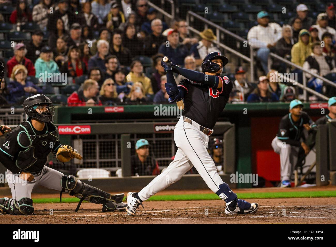 Goodyear, Arizona, 06/03/2025, Cleveland Guardians catcher Bo Naylor ...