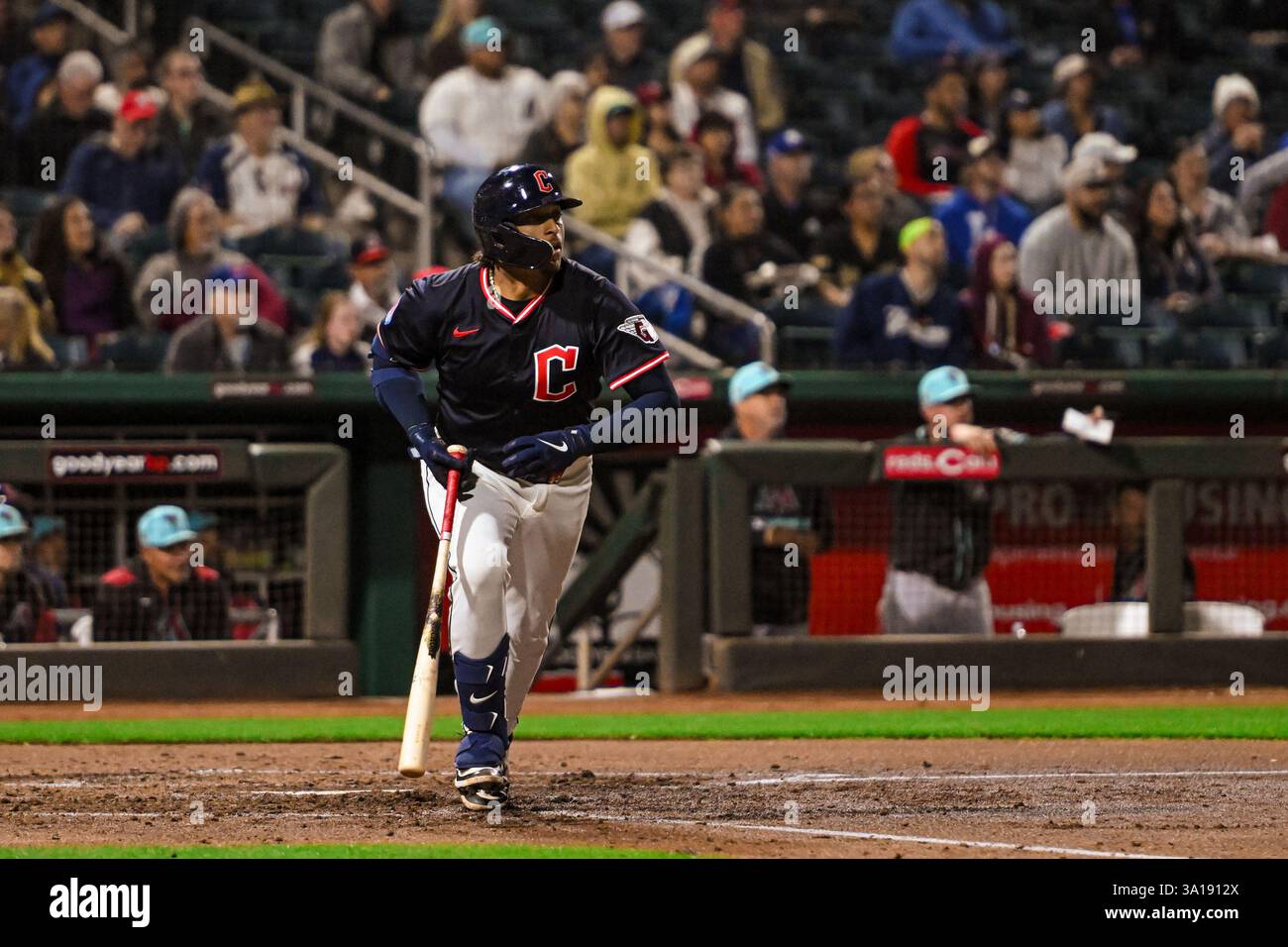 Goodyear, Arizona, 06/03/2025, Cleveland Guardians catcher Bo Naylor ...