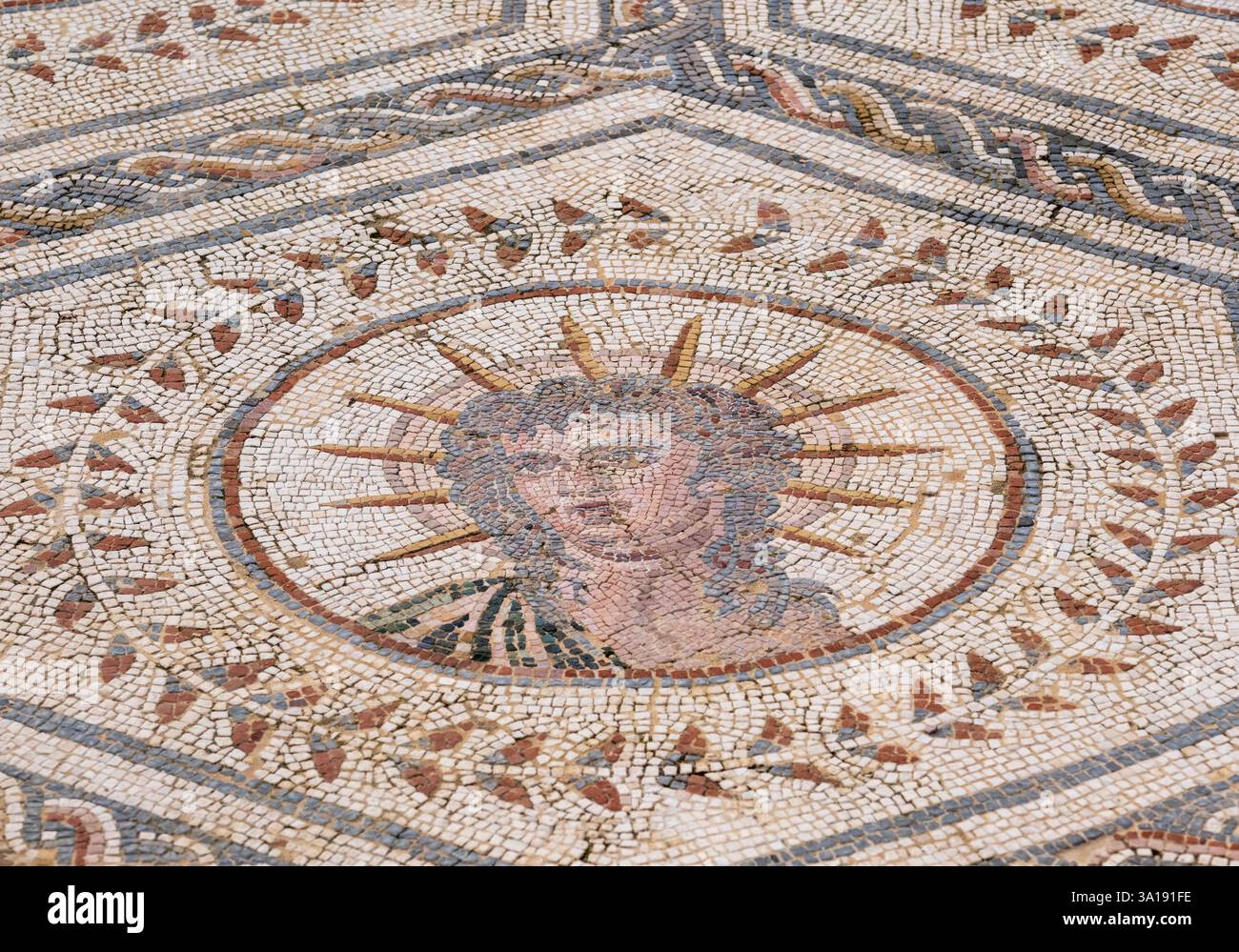 Roman Mosaic panel depicting Helios or Sol, the Sun "Sol Invictus ...