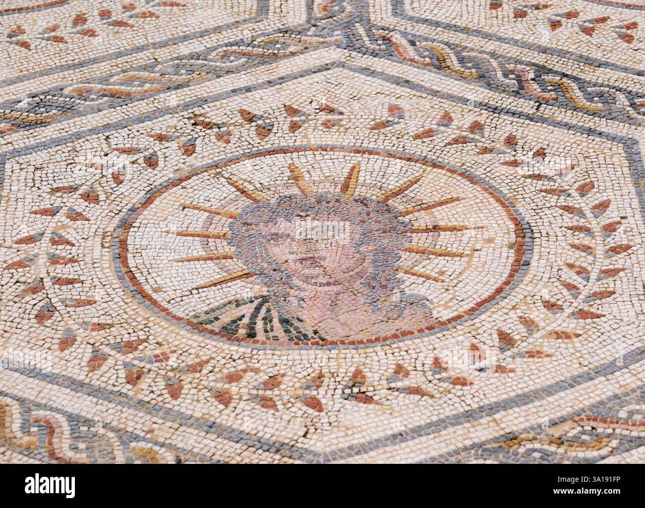 Roman Mosaic panel depicting Helios or Sol, the Sun "Sol Invictus ...