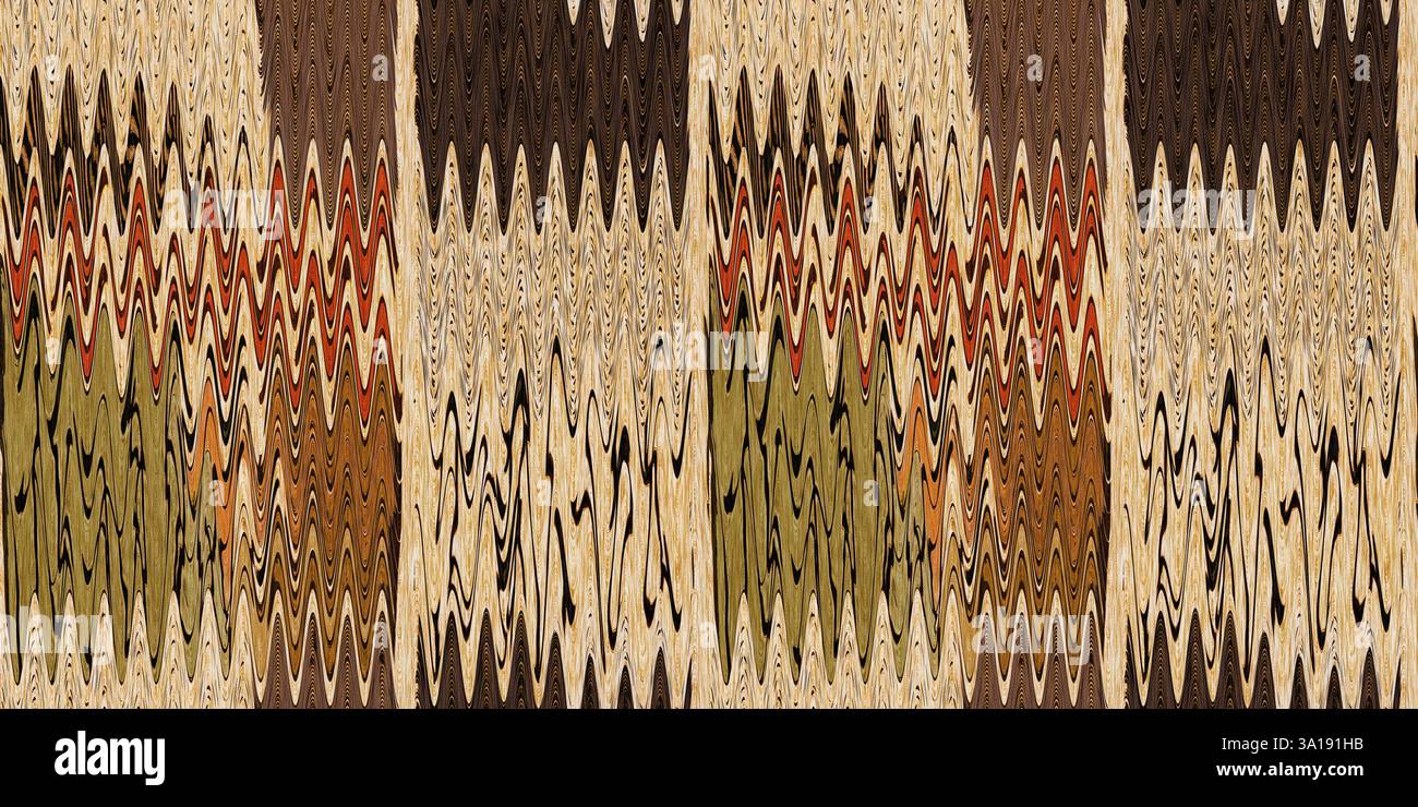 Fall colour wavy marble effect seamless border pattern background. Drip ...