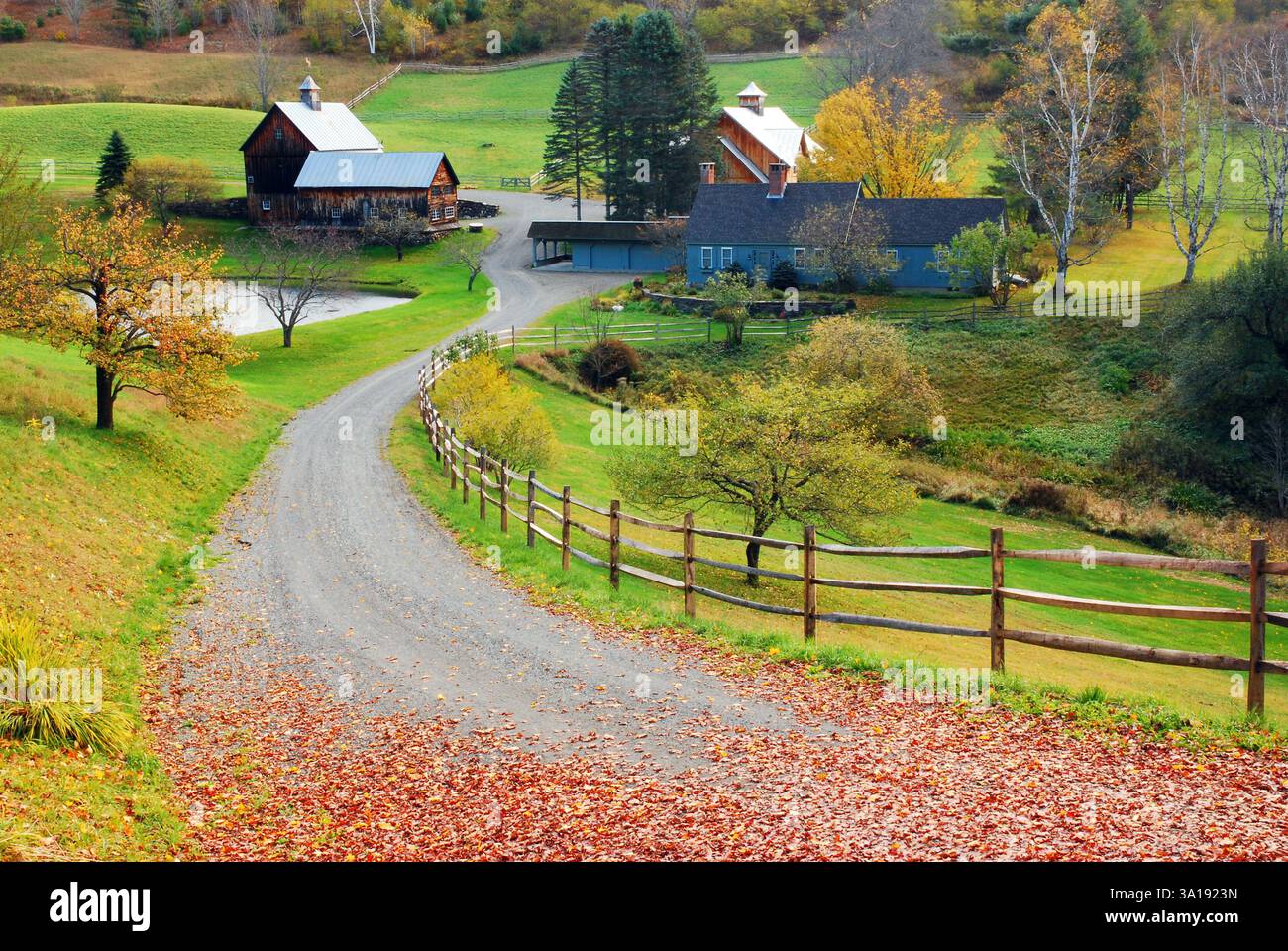 The Sleepy Hollow Farm in Pomfret, Vermont, near Woodstock, appears to ...