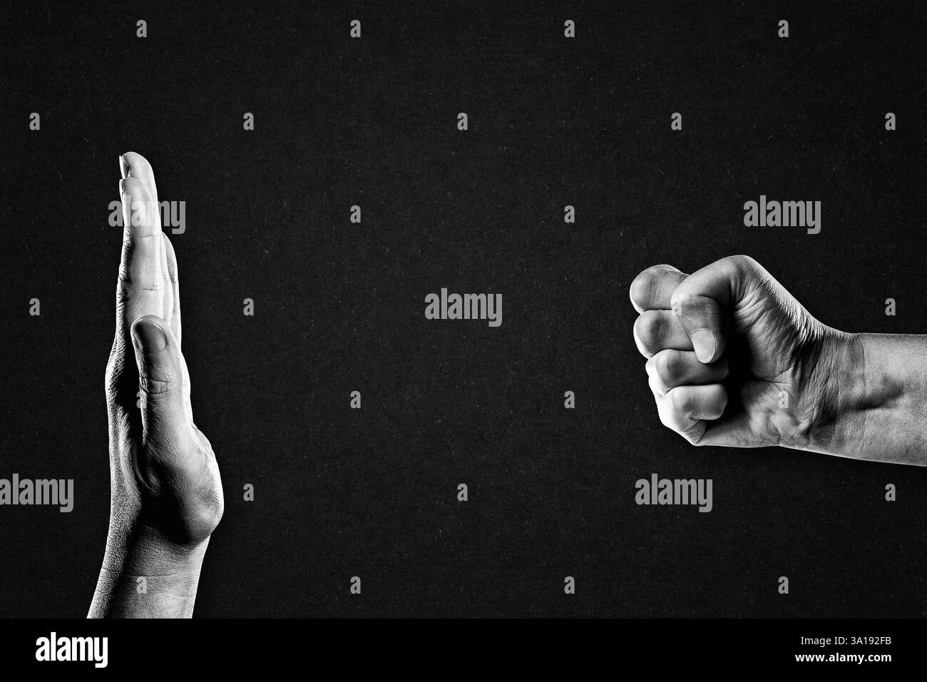 Stop hand gesture female hand hi-res stock photography and images - Alamy