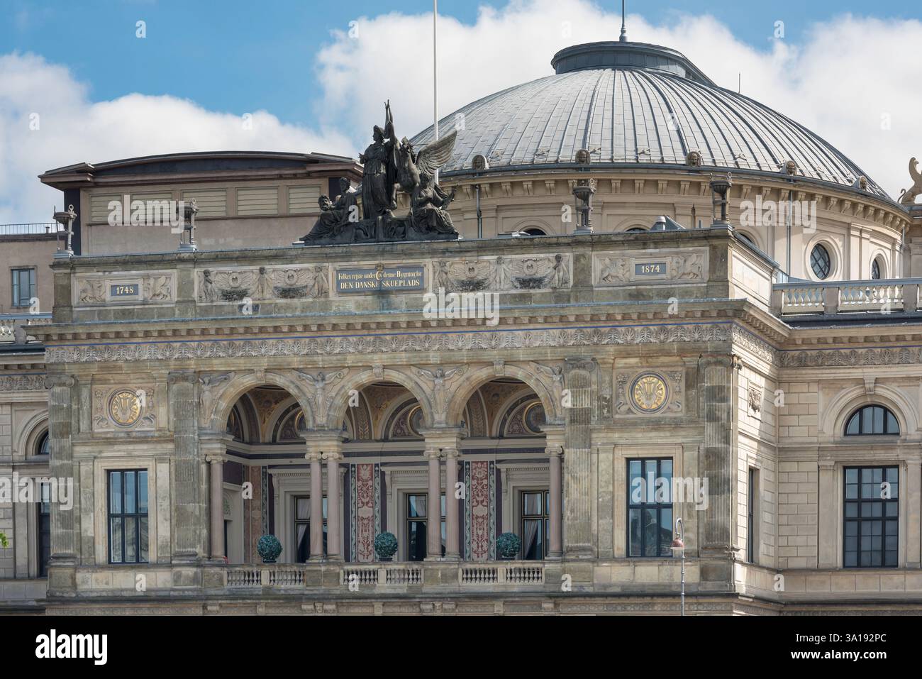 Royal Danish Theatre Copenhagen, detail of the ornate 18th century ...