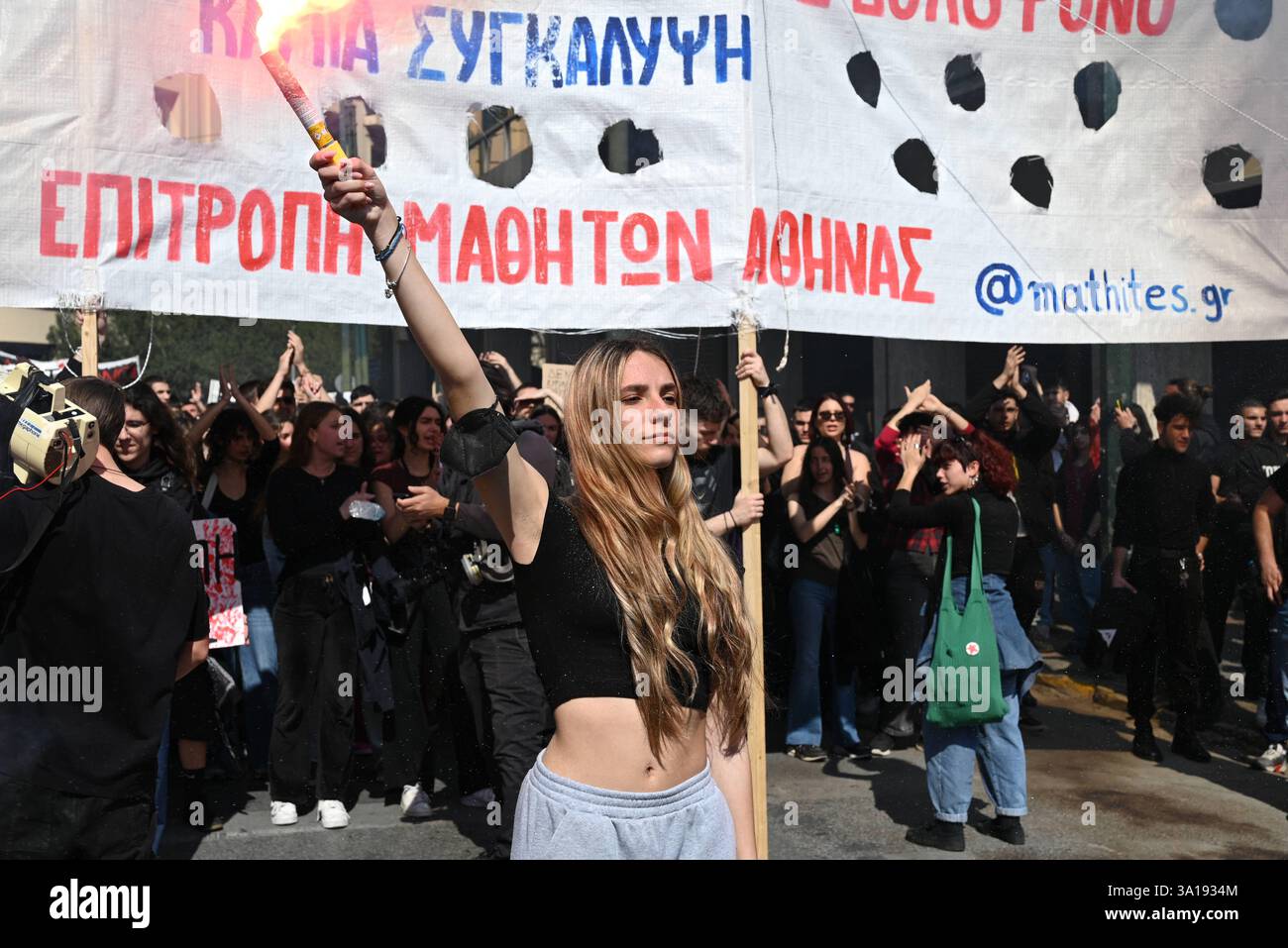 Students demonstrate in central Athens demanding justice for the ...