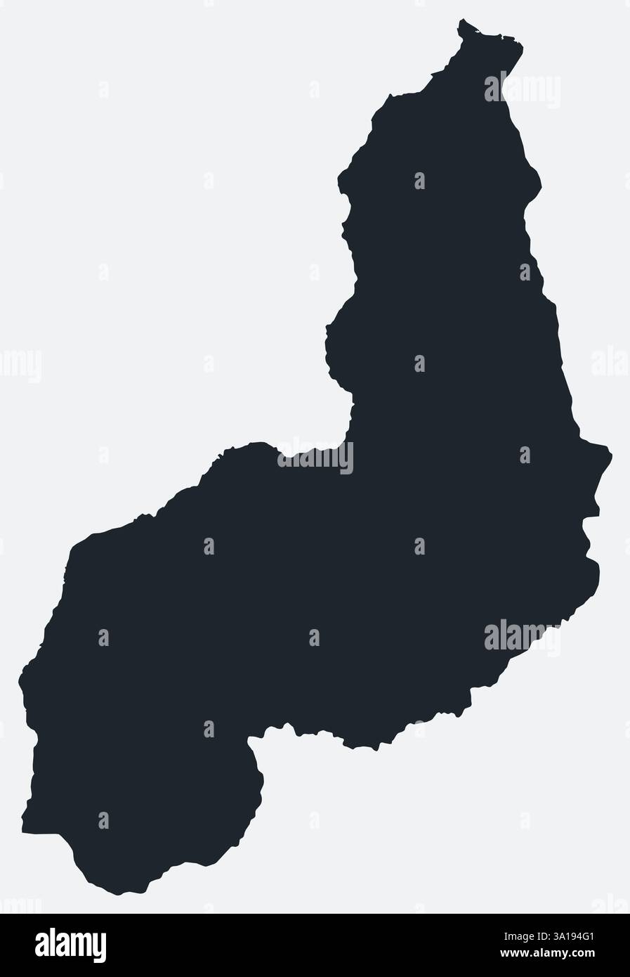 Piaui map. Just a simple border map. Shape of the state. Flat blank ...