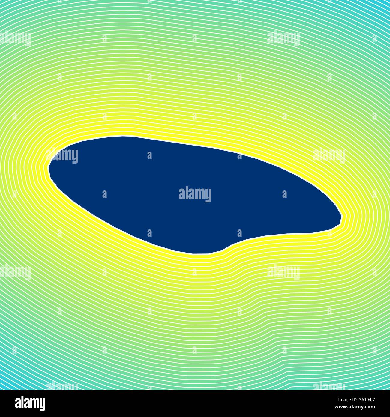 Jamaica map icon. Country shape on radiant striped gradient background ...