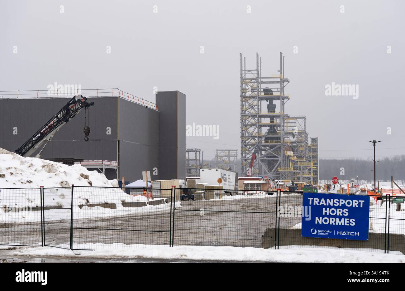 Becancour, Canada. 05th Mar, 2025. Nemaska Lithium is seen under ...