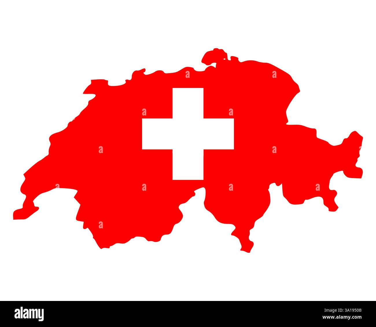 Flag map of switzerland Cut Out Stock Images & Pictures - Alamy