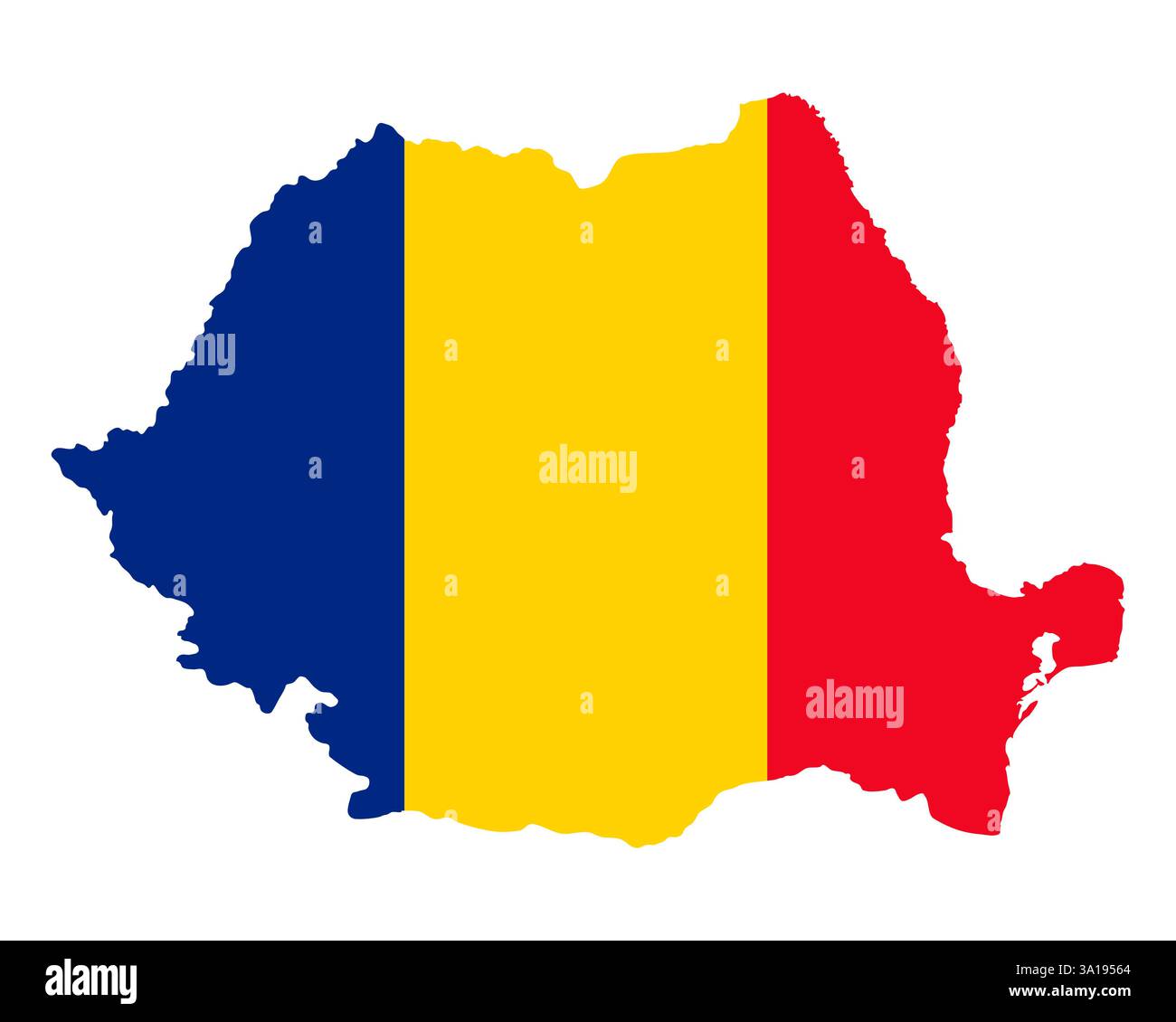 Map and flag of Romania Stock Photo - Alamy