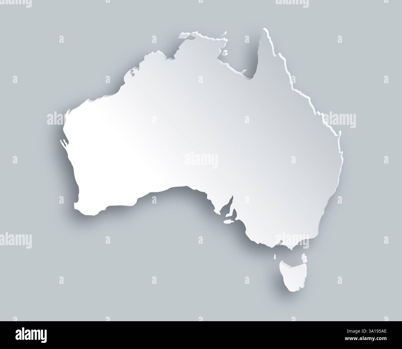 Map australia shadow hi-res stock photography and images - Alamy