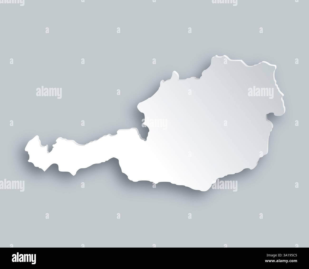 Austria silhouette map hi-res stock photography and images - Alamy