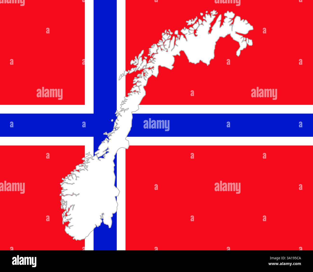 Norway flag map hi-res stock photography and images - Alamy